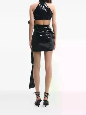 LIKA Bow-detail Draped Mini Skirt