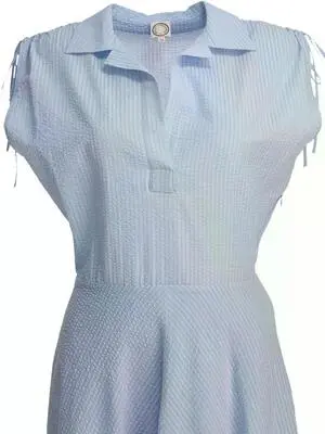 INES DE LA FRESSANGE PARIS Striped Collared Dress - Blue