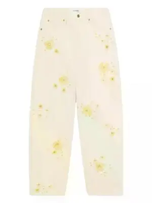 FRAME Floral-embellished Jeans