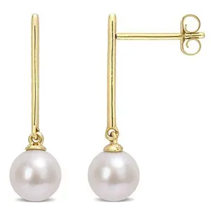JULIANNA B. Cultured Pearl Dangle Earrings 10k - Cultured Freshwater Pearl