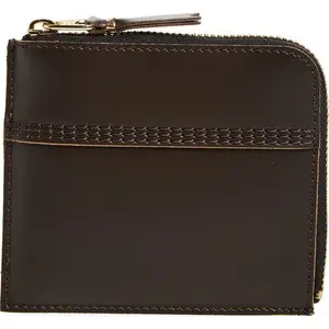 Comme Des Garçons Triple Stitch Zip Pouch Brown