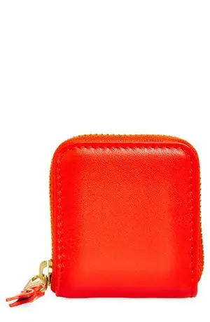 Comme Des Garçons Leather Coin Purse - Orange