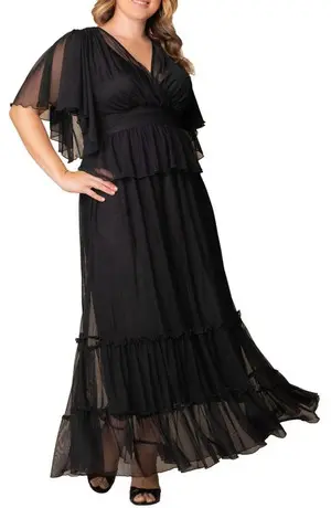 KIYONNA Graceful Tiered Gown - Onyx