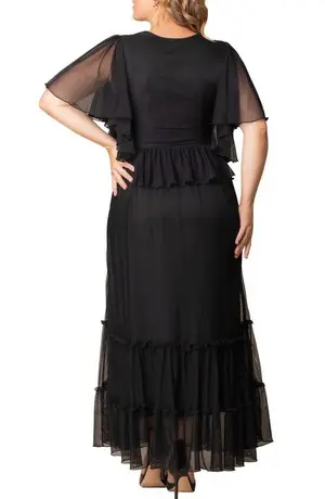 KIYONNA Graceful Tiered Gown - Onyx