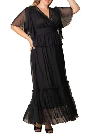 KIYONNA Graceful Tiered Gown - Onyx