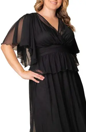 KIYONNA Graceful Tiered Gown - Onyx