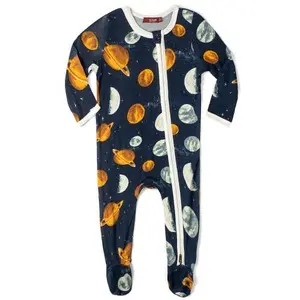 MILKBARN Zipper Footed Romper - Planets