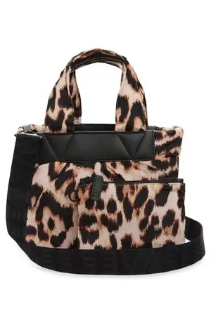 VEECOLLECTIVE Mini Caba Leopard Print Tote