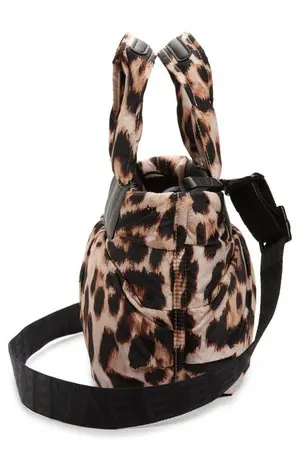 VEECOLLECTIVE Mini Caba Leopard Print Tote