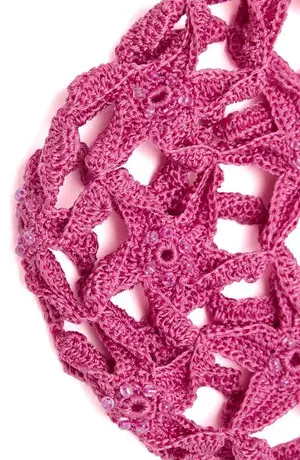Mango Star Design Crochet Beanie