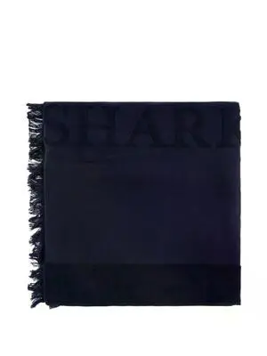 Paul & Shark Logo-embroidered Fringed Blanket - Blue
