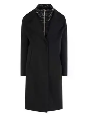 Herno Detachable-collar Single-breasted Wool Coat