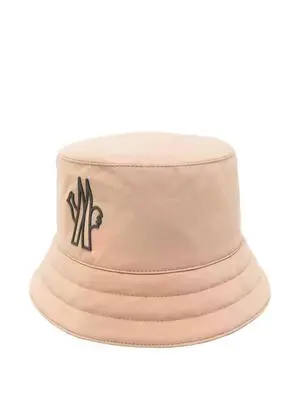 Moncler Logo-plaque Bucket Hat - Neutrals