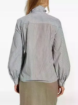 Max Mara Striped Shirt With Bow Detail