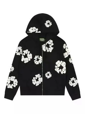 DENIM TEARS Wreath-print Zip Hoodie