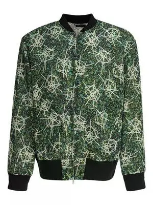 BEAMS Abstract-print Bomber Jacket