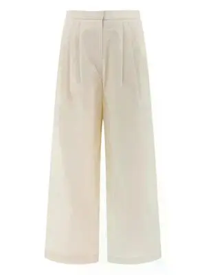 THE LOOM Pleated Cotton Trousers