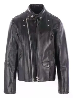 Sacai Snap-fastening Leather Jacket