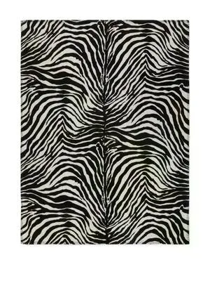 DOLCE & GABBANA CASA Zebra-print Blanket - Black