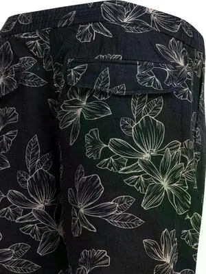 Vince Floral-print Shorts - Black