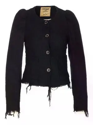 UMA WANG Puff-sleeve Frayed-hem Jacket
