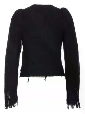 UMA WANG Puff-sleeve Frayed-hem Jacket