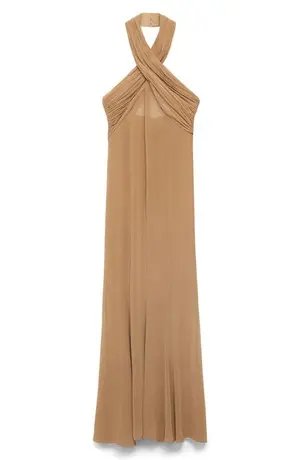 Mango Mesh Halter Gown