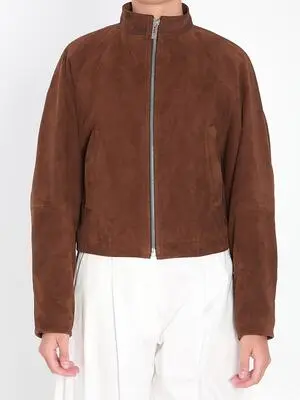 Alaïa Suede Jacket - Brown