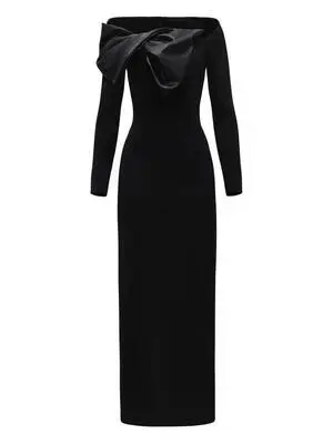 LIKA Bow-embellished Off-the-shoulder Dress