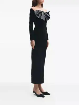 LIKA Bow-embellished Off-the-shoulder Dress