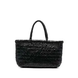 Dragon Diffusion Tote Bag With Interwoven Design - Black