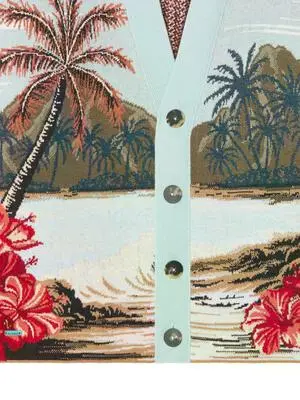 Alanui Tropical-print Cardigan