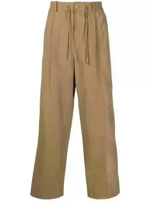 FENG CHEN WANG Embroidered-panel Drawstring Trousers