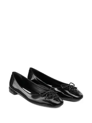 JIMMY CHOO Scarlett Lace-up Bow Ballerina Flats