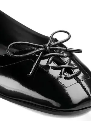 JIMMY CHOO Scarlett Lace-up Bow Ballerina Flats