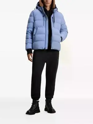 Woolrich Stretch Hooded Puffer Jacket - Blue