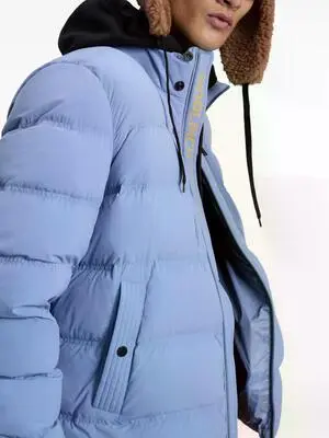 Woolrich Stretch Hooded Puffer Jacket - Blue