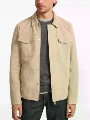 YVES SALOMON Velour Leather Jacket