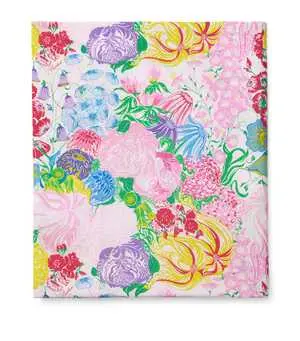 PRATESI Cotton Millefiori Super King Flat Sheet - Pink