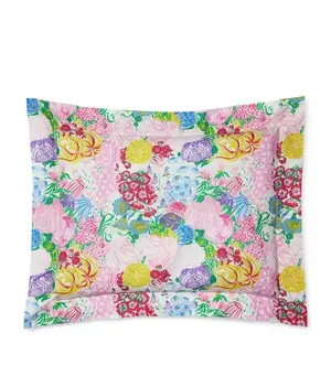 PRATESI Cotton Millefiori King Sham Pillowcase - Pink