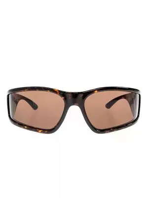 Balenciaga Tortoiseshell Shield Sunglasses - Brown