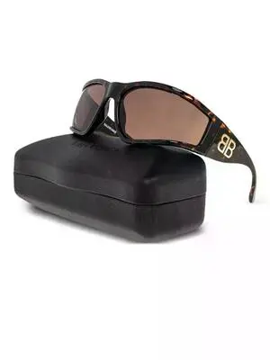 Balenciaga Tortoiseshell Shield Sunglasses