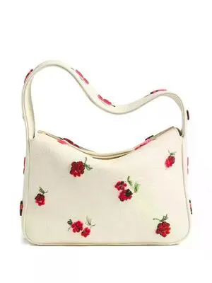 Khaite Elena Small Floral-embroidered Leather Shoulder Bag