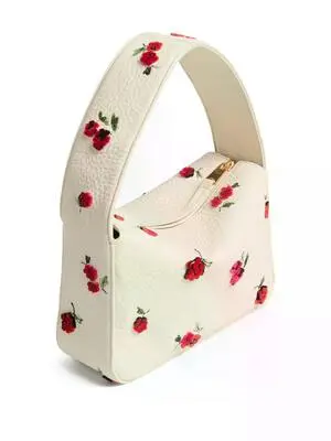Khaite Elena Small Floral-embroidered Leather Shoulder Bag