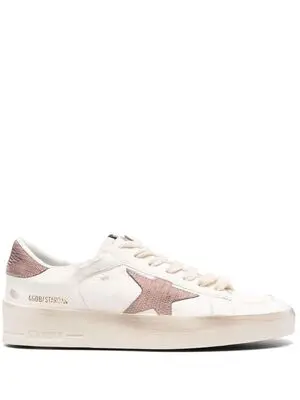 GOLDEN GOOSE 'stardan' Cream Leather Sneakers - Beige