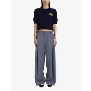Marni Checked Wide-leg Stretch-woven Trousers