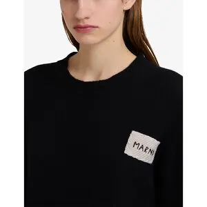 Marni Branded-patch Knitted Cashmere Jumper