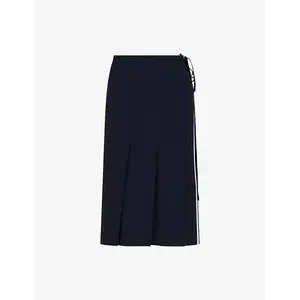 Marni Wrap-front Wool Midi Skirt