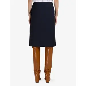 Marni Wrap-front Wool Midi Skirt