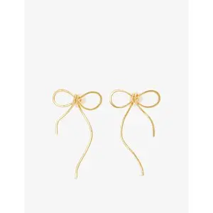 Marni Bow Brass And Pearl Stud Earrings 00y65
